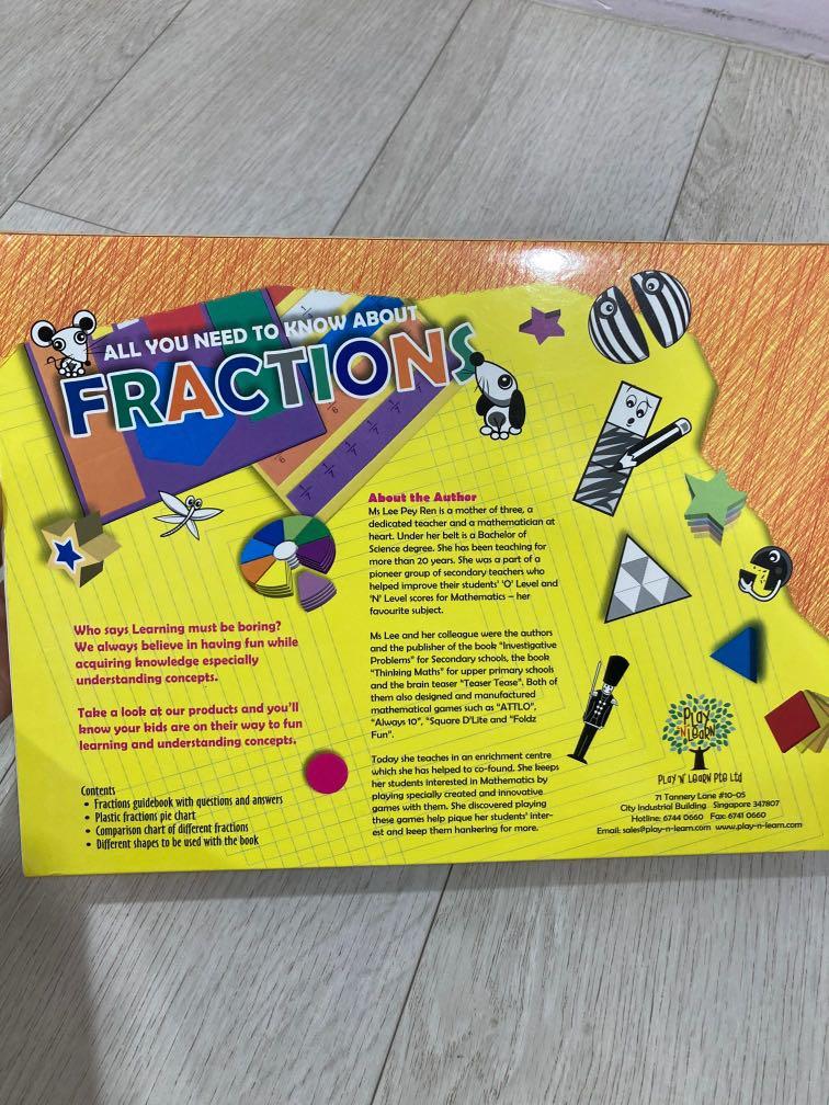 Maths Fractions models + book, Hobbies & Toys, Books & Magazines ...