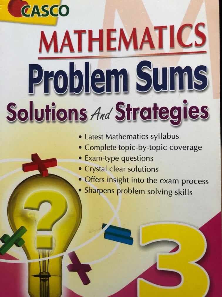 Maths problem sums (solutions included), Hobbies & Toys, Books ...