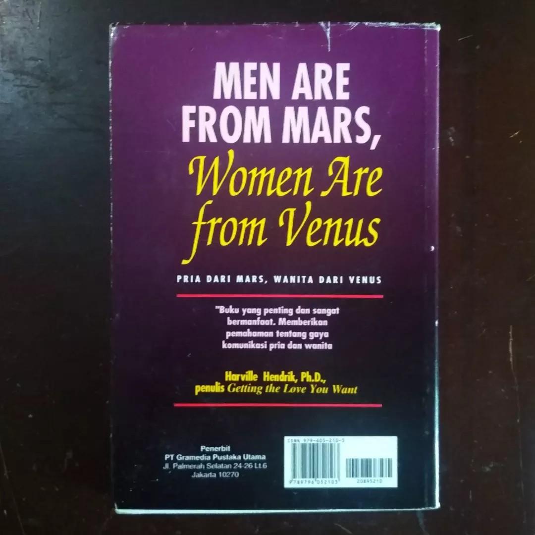 Men Are From Mars Women Are From Venus, Buku & Alat Tulis, Buku di ...