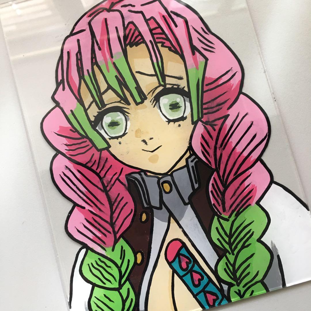 Mitsuri Kanroji (Demon Slayer Kimetsu no Yaiba) Acrylic Glass Painting ...
