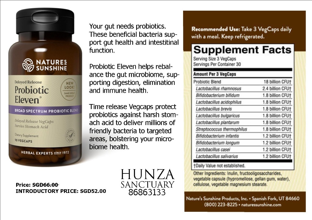 Nature's Sunshine Products PROBIOTIC ELEVEN, Health & Nutrition, Health ...