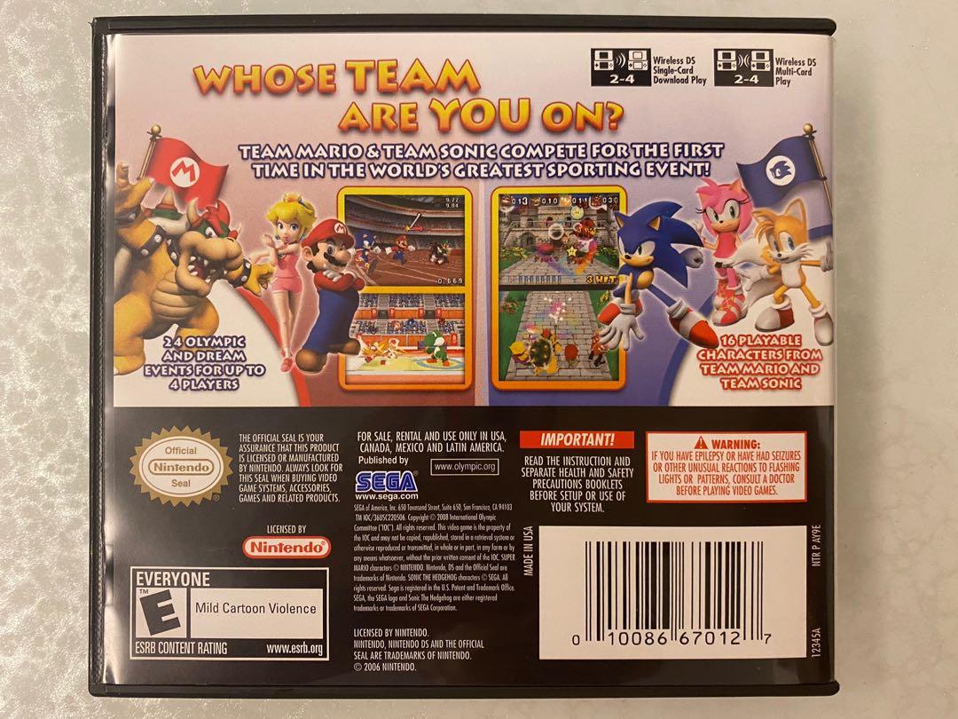 NDS Ndsl Mario & Sonic at the Olympic Games （美版）, 其他, 其他 - Carousell