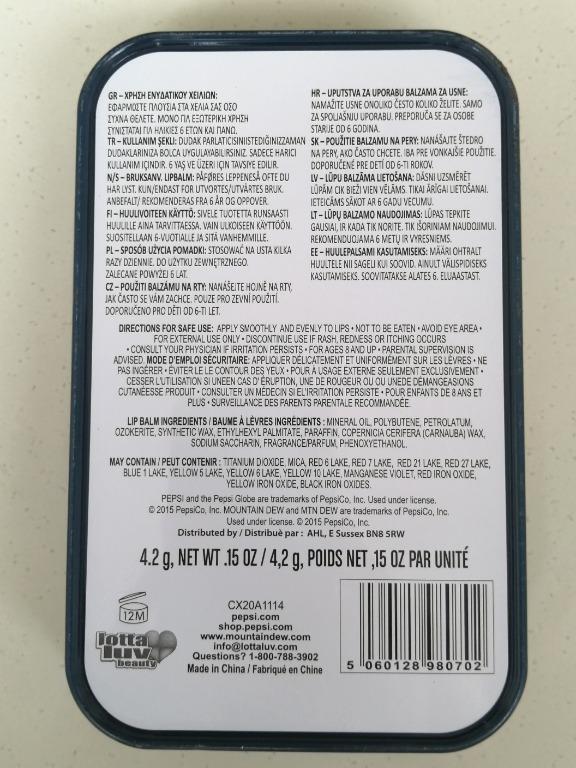 Pepsi Lip Smacker in 'Vending Machine' - 5 Lip Balms in various "drinks ...