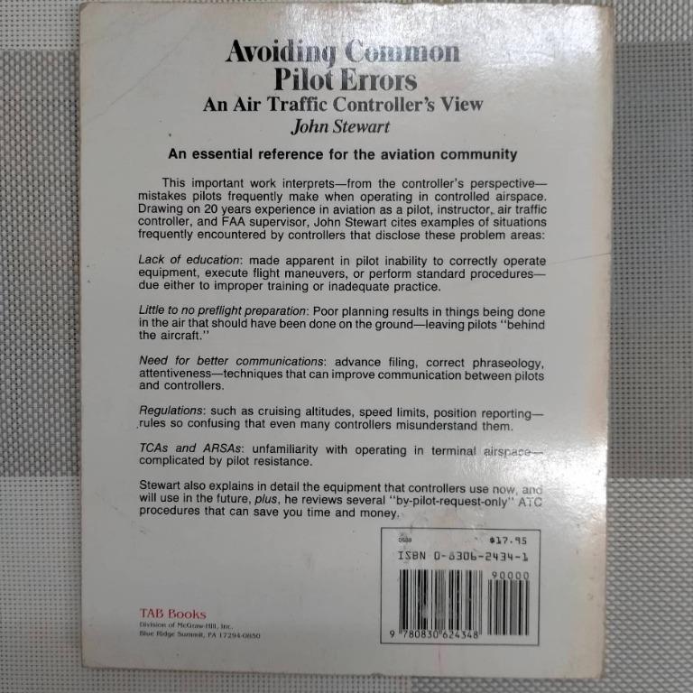 Pilot Book. Avoiding Common Pilot Errors (An Air Traffic Controller's View), Hobbies & Toys ...