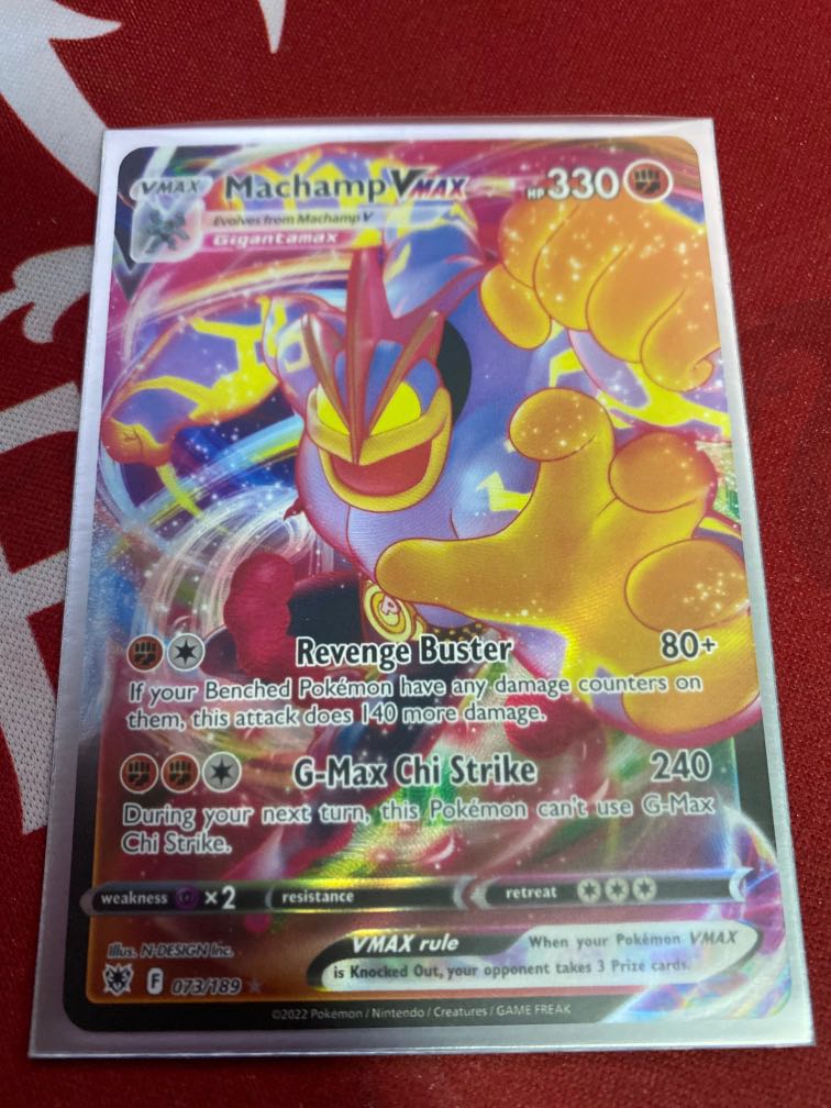 Pokemon TCG - Machamp Vmax, Hobbies & Toys, Toys & Games on Carousell