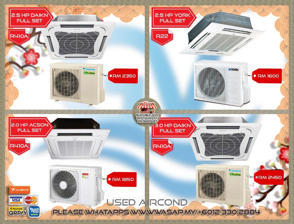 Restaurant Aircond Cassette - 2HP Acson / 2HP-3HP Daikin Cassette Type ...