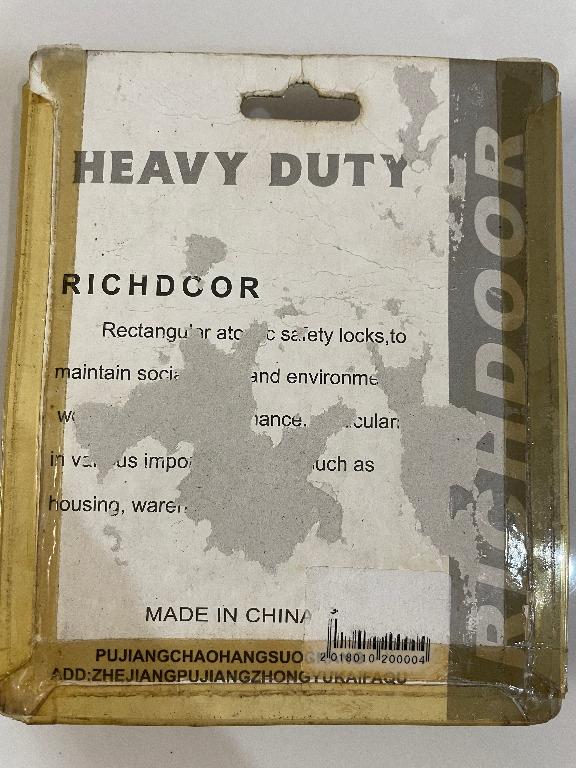 Richdoor Gate Padlock lock door Cylinder bolt latch locking mechanism ...