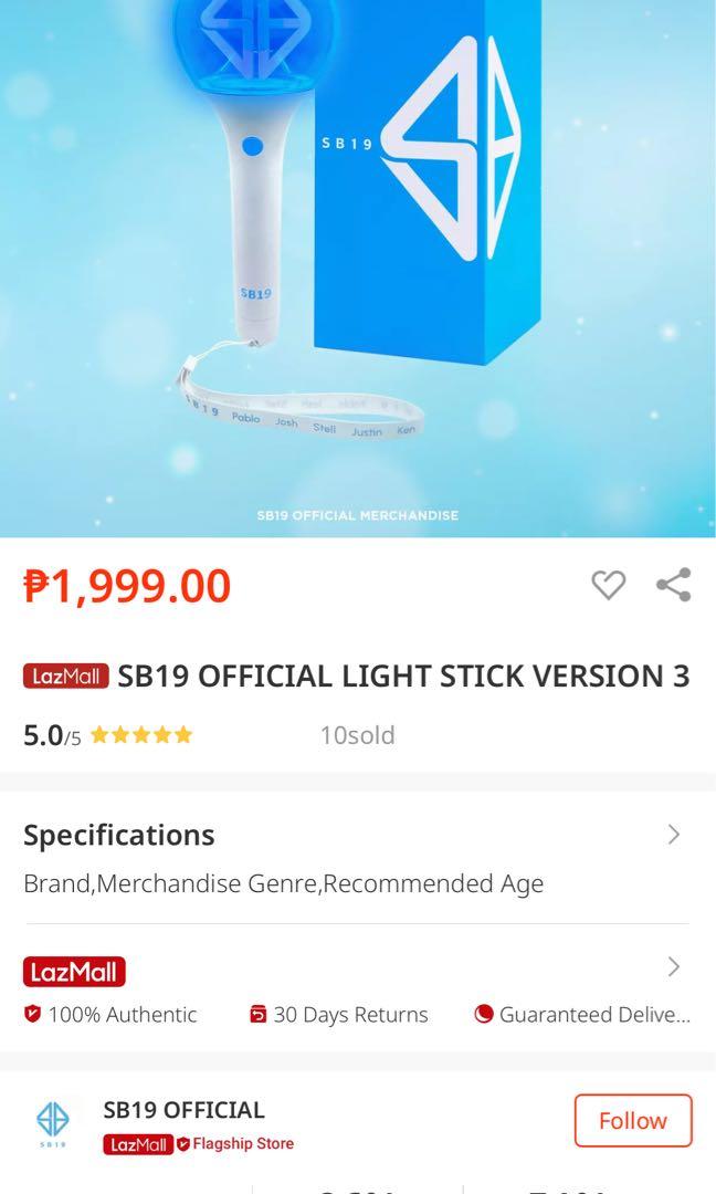 SB19 Official light stick Version 3, Hobbies & Toys, Memorabilia ...