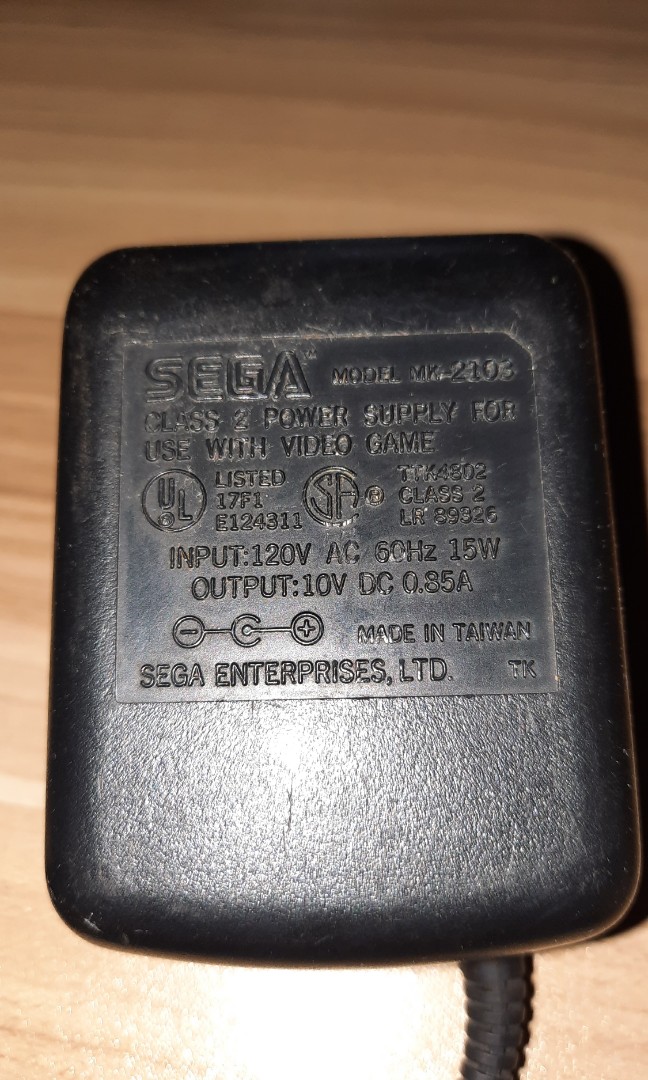 Sega Genesis Power adapter, Video Gaming, Gaming Accessories, Cables ...