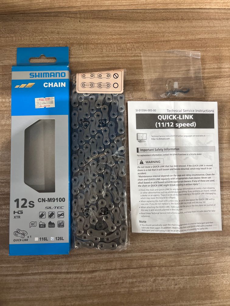 Shimano XTR 12 speed chain, Sports Equipment, Bicycles & Parts, Parts ...