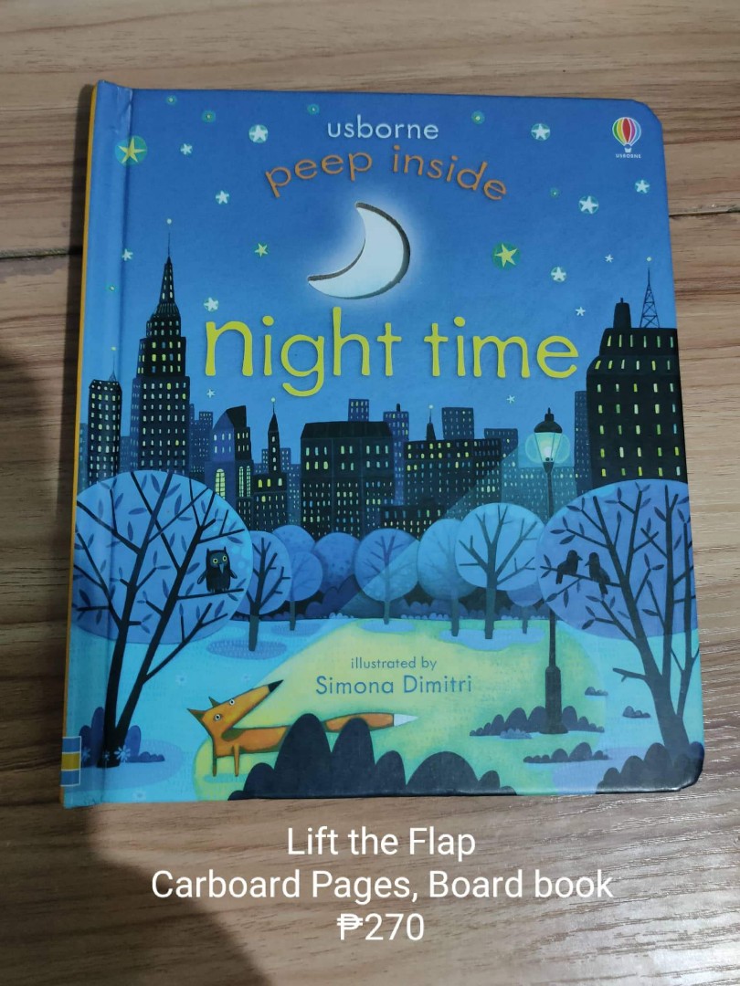 Usborne Peep Inside Night time Interactive book, Hobbies & Toys, Books ...