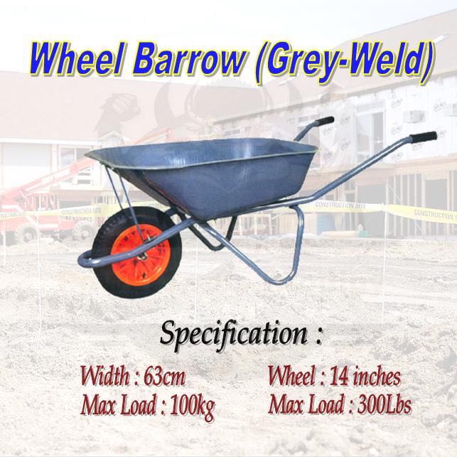WHEEL BARROW/ WHEELBARROW WELDED MAX LOAD 300KG, Furniture & Home ...