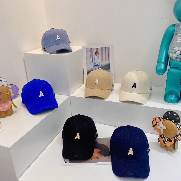 韓國 ADER error 純色系帆布 A字LOGO CAP 帽, 男裝, 手錶及配件, 棒球帽、帽 - Carousell