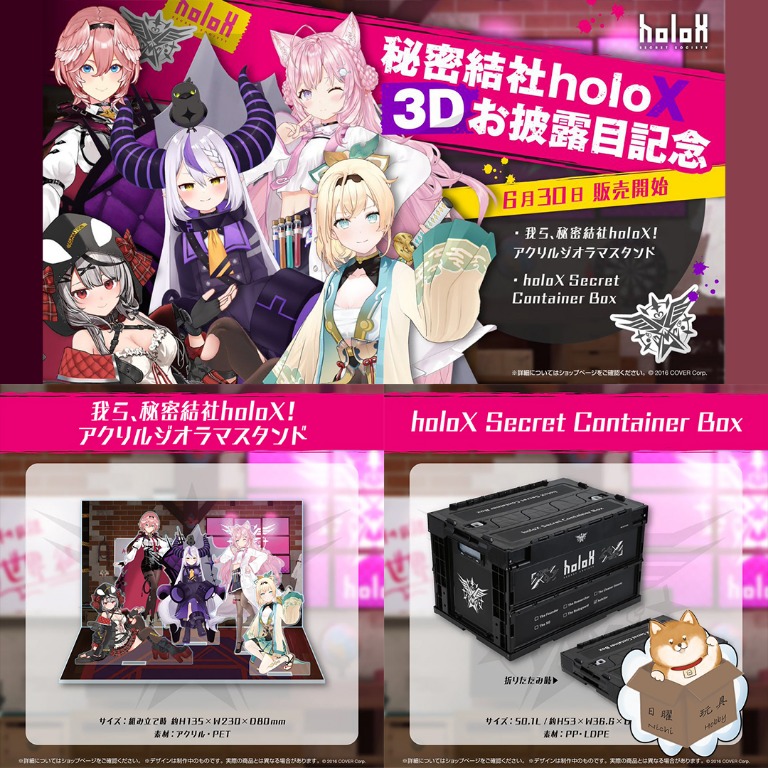 [預訂] [Hololive]「秘密結社holoX」3d化記念商品, 預購 - Carousell