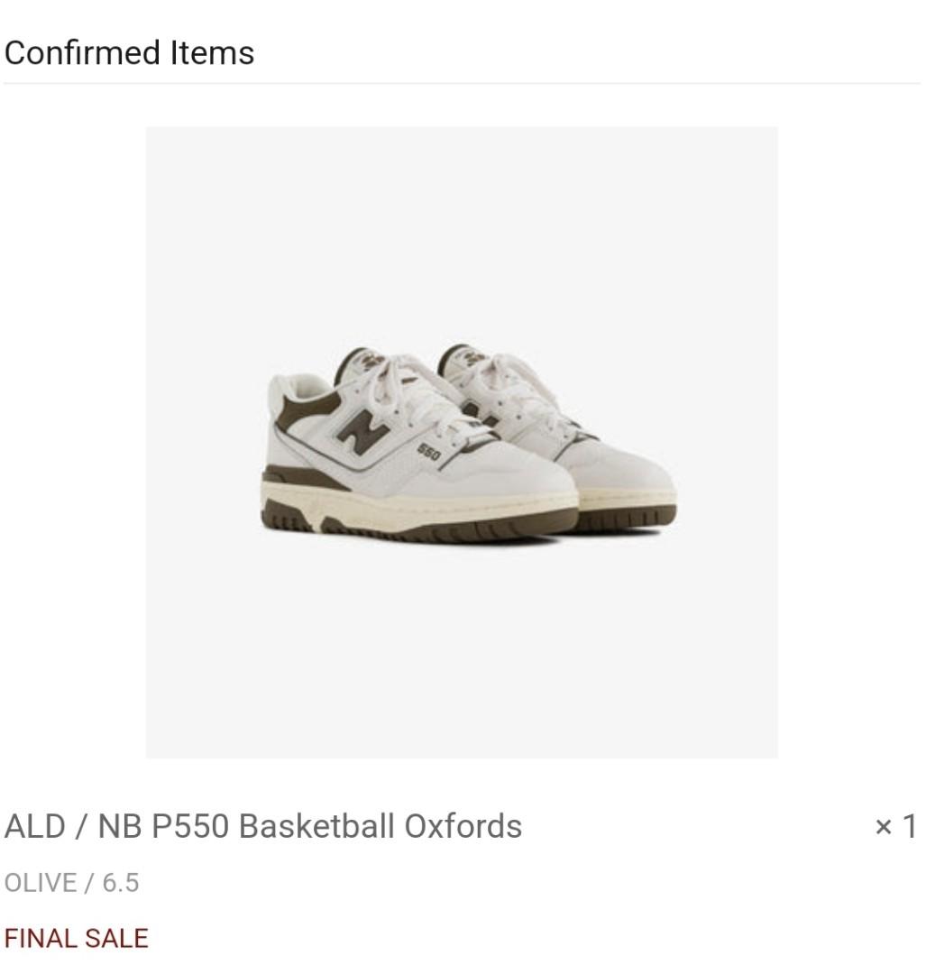 ALD x New Balance 550 Olive US6.5, Men's Fashion, Footwear, Sneakers on ...