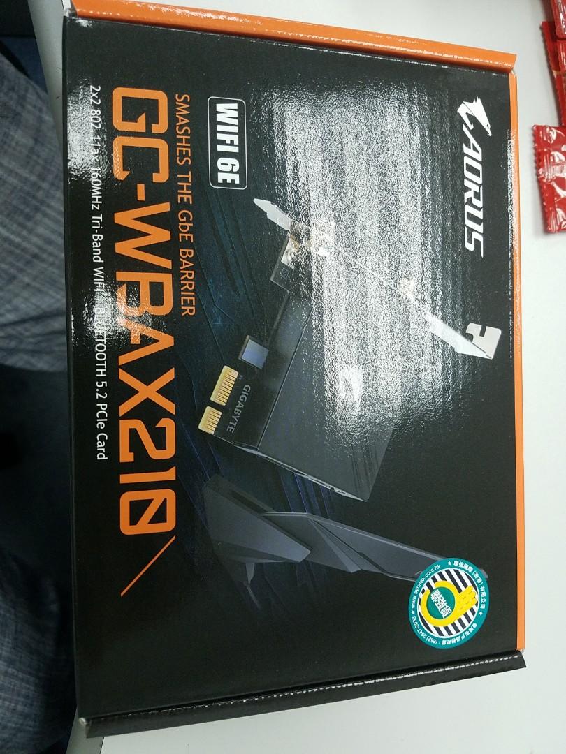 AORUS Gigabyte wifi & bluetooth PCIe card GC-WBAX210, 電腦＆科技, 電腦周邊及配件 ...