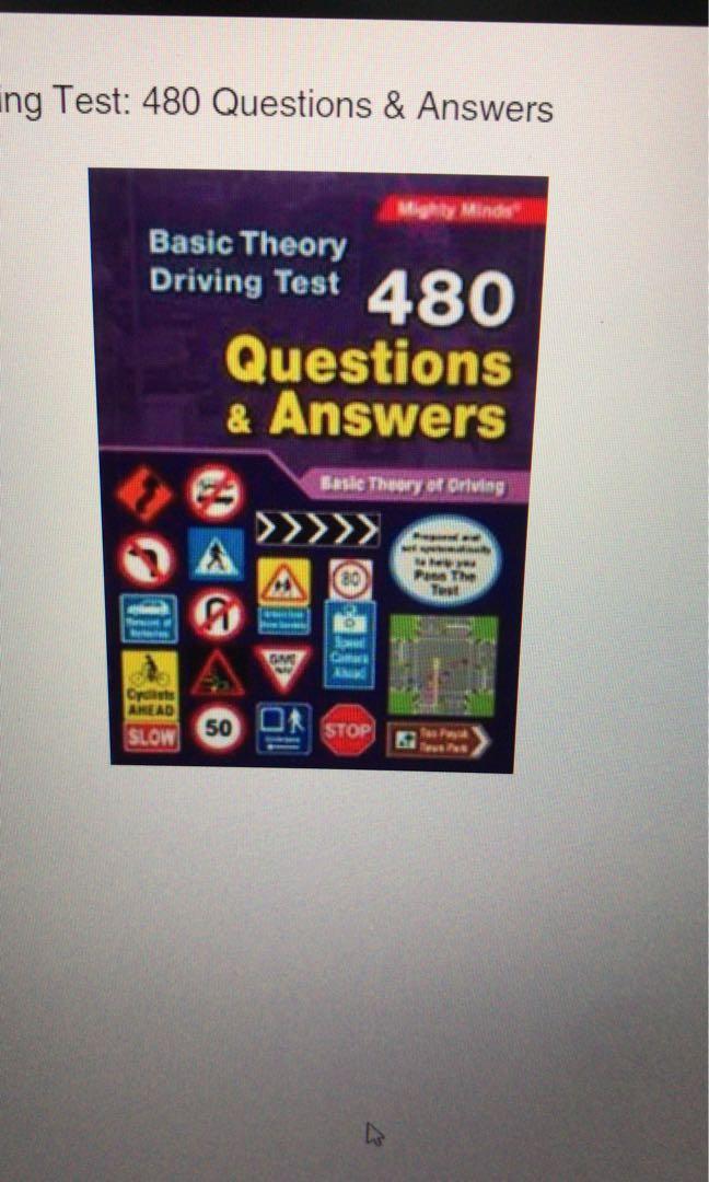 BASIC THEORY DRIVING TEST BOOK, Hobbies & Toys, Books & Magazines ...
