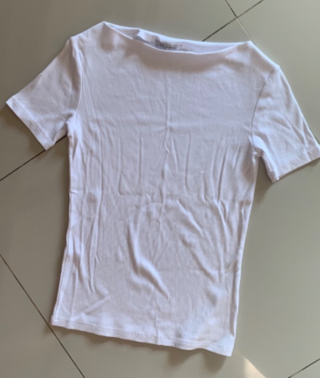 Basic White Zara Top, Women's Fashion, Tops, Shirts on Carousell