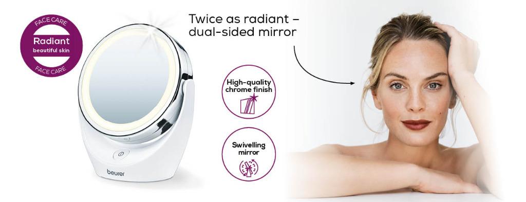 Beurer BS 49 illuminated cosmetics mirror Standing mirror with 5x ...