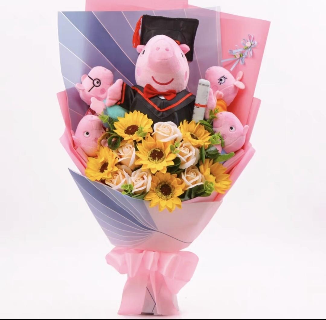 Bouquet : Graduation ( Peppa Pig / Snoopy / AnPan / Cinnamoroll ...