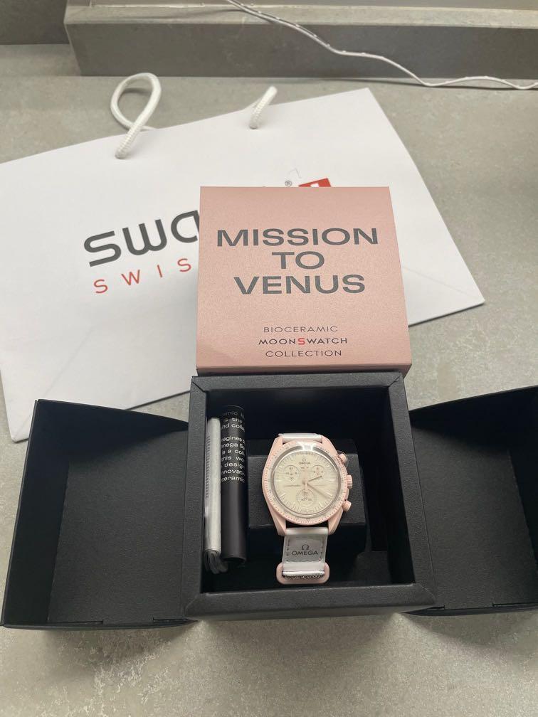 Brand new Omega Moonswatch (pink), Luxury, Watches on Carousell