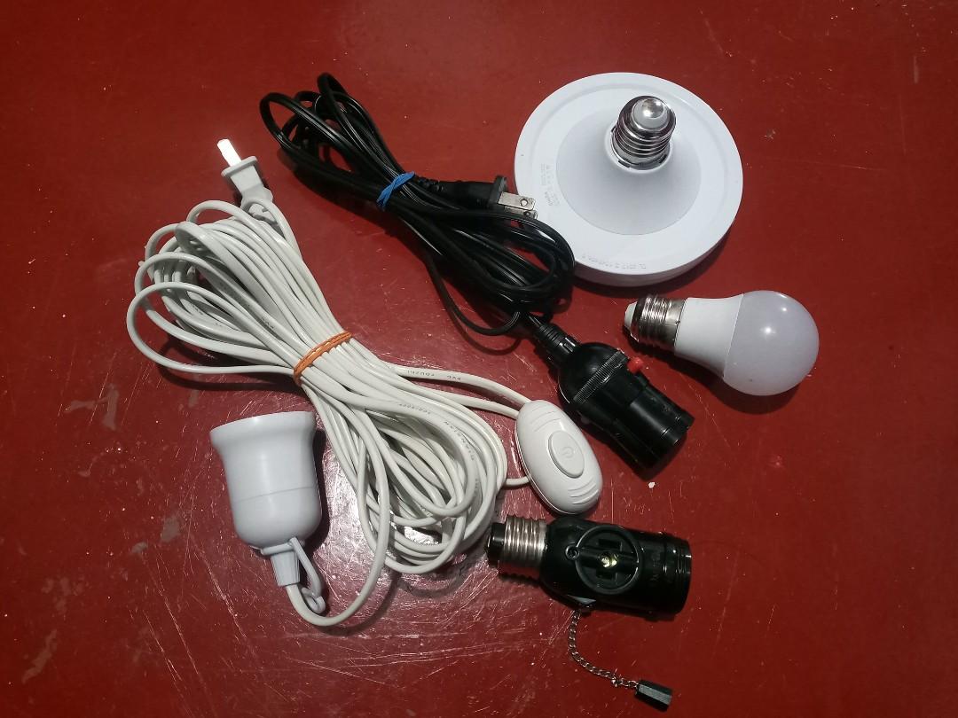 Bulb & bulb socket extension, Furniture & Home Living, Lighting & Fans ...