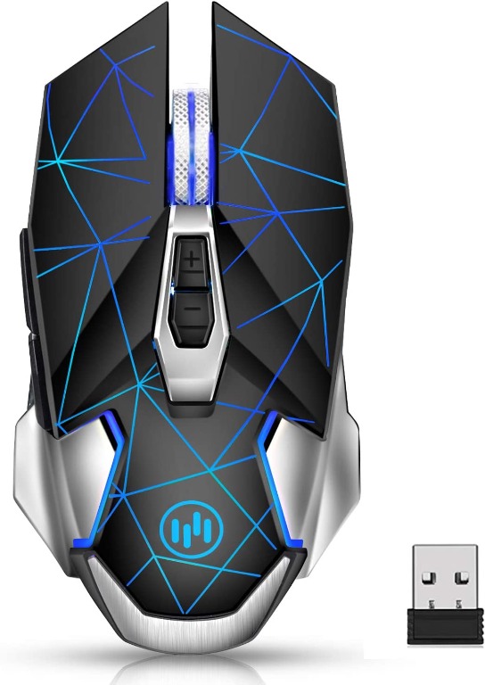 [C2448] VEGCOO Rechargeable Wireless Gaming Mouse, 2.4GHz RGB 7 ...