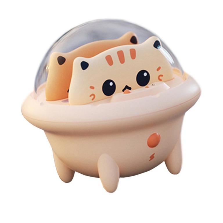 CAT POWER BANK Spaceship Cute Pet Small Portable Power Bank With LED ...