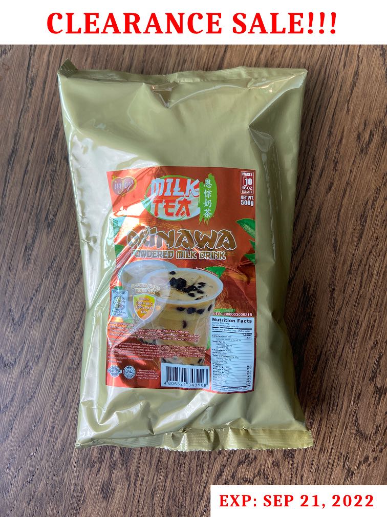 CLEARANCE SALE! Injoy Okinawa Milk Tea 500g - Exp 21, 2022, Food ...