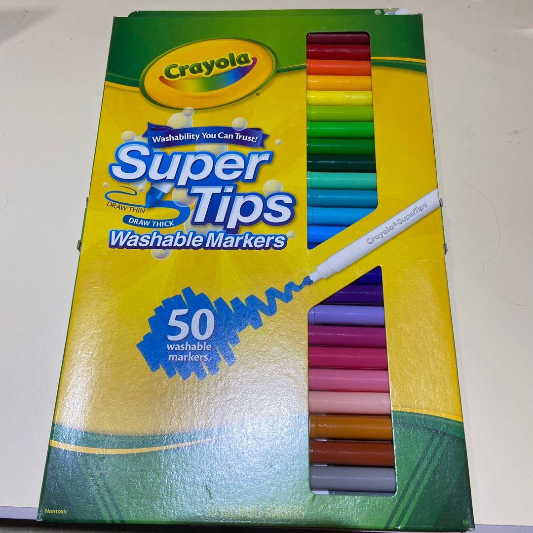 Crayola Super Tips markers 50 set, Hobbies & Toys, Stationary & Craft ...