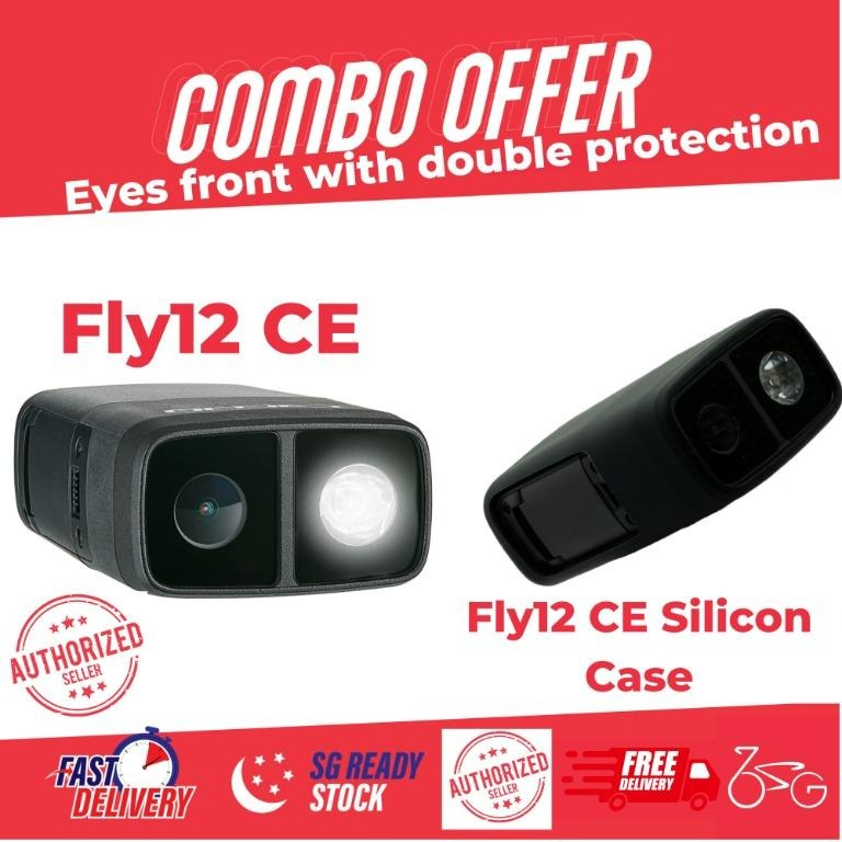 Cycliq Fly12 CE front-facing bike camera and Black Silicon Case Combo ...