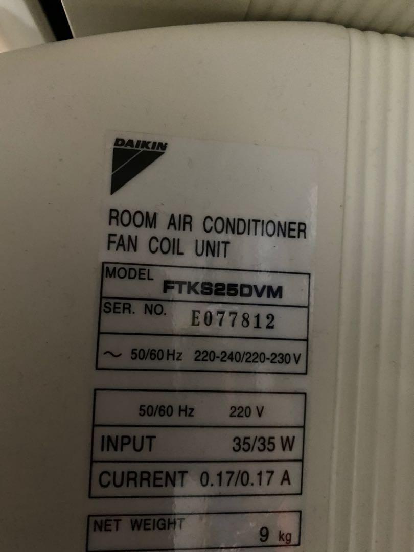 DAIKIN FANCOIL, TV & Home Appliances, Air Conditioners & Heating on ...