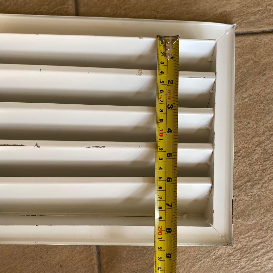 DEFECT louvre_return air grill_ white metal grill frame, Services, Home ...