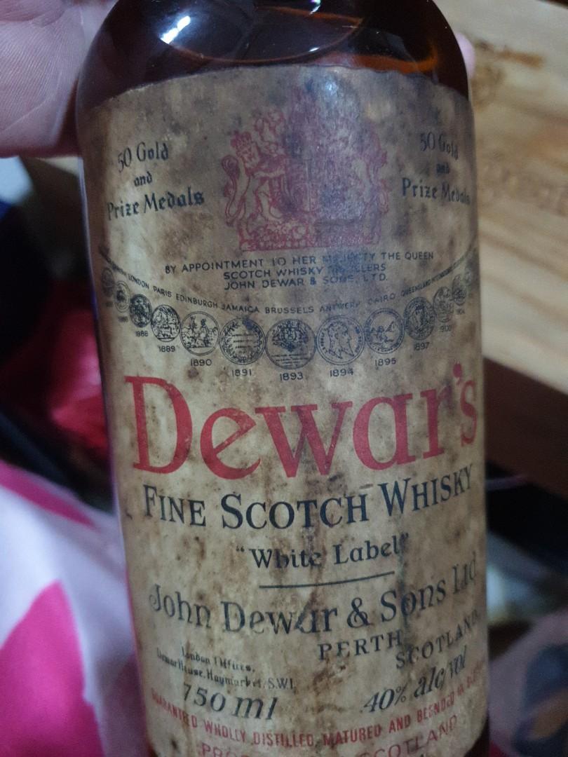 DEWAR'S WHITE LABEL 750ML 1970 YEARS, Food & Drinks, Alcoholic ...