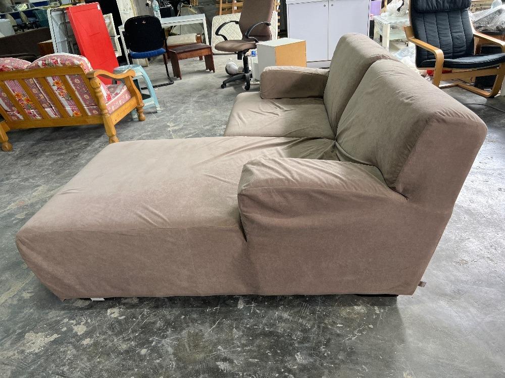 DYNAMIC 2 Seater Fabric L-Shape Sofa Brown Colour / Fabrik DYNAMIC 2 ...