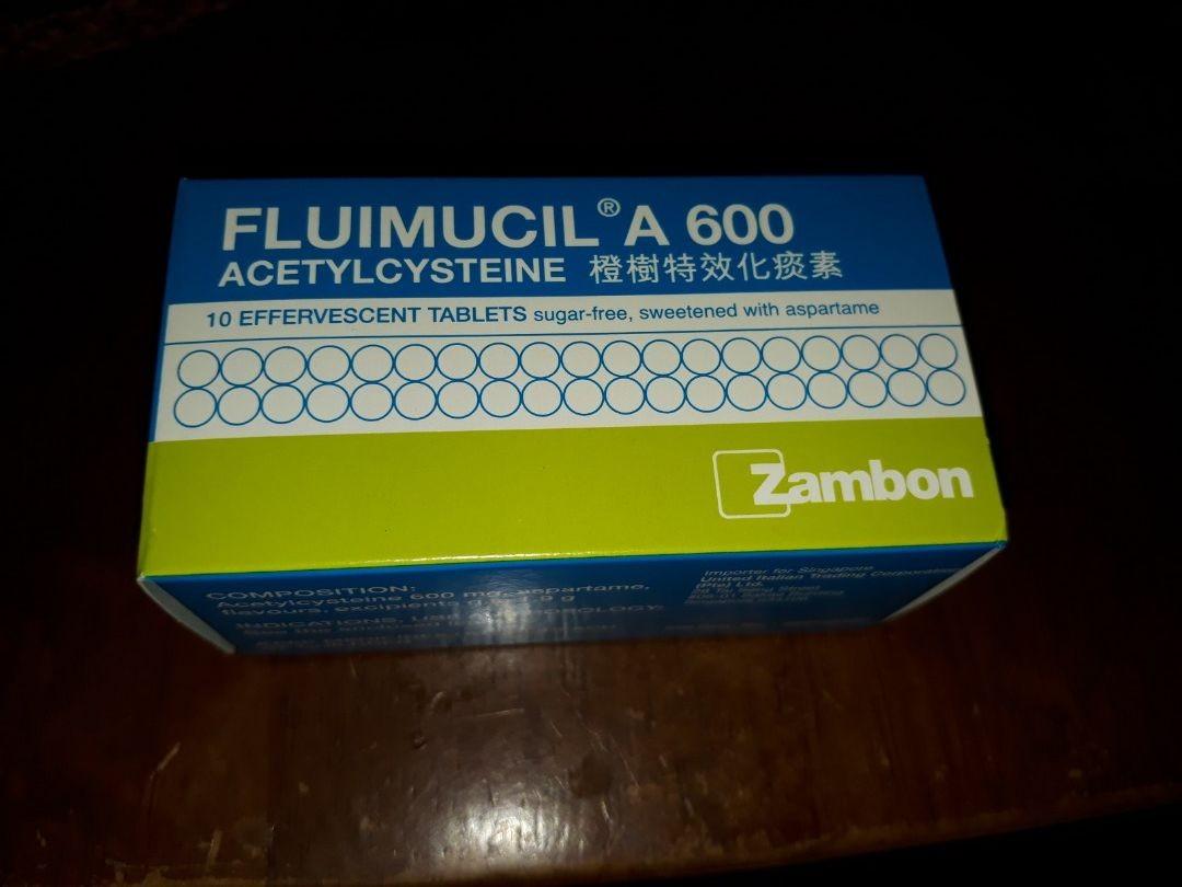 Fluimucil (new) 600 acetylcysteine, Health & Nutrition, Health ...