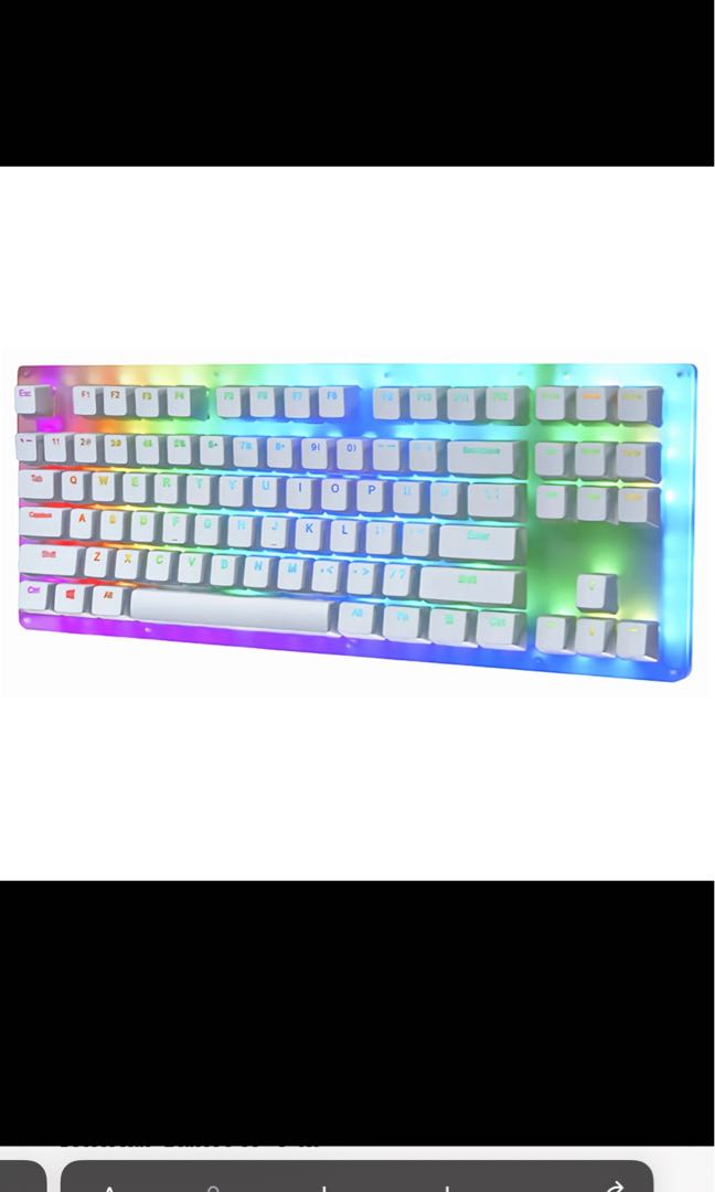 GAMAKAY K87 Mechanical Keyboard 87 Keys Hot Swappable Type-C Wired USB 3.1 NKRO Translucent ...