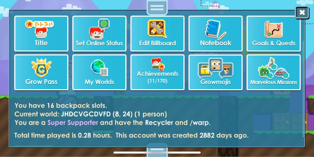 Growtopia Account OG + Super Supporter, Video Gaming, Video Games ...