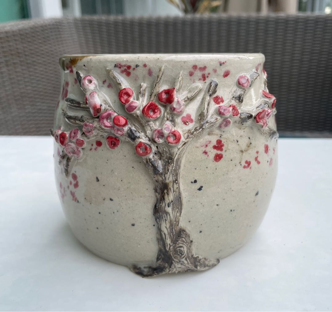 Handcrafted Cherry Blossom Vase, Furniture & Home Living, Home Decor ...