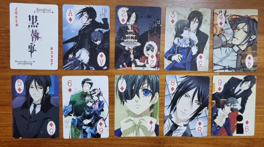 Kuroshitsuji Black Butler Anime Playing Cards Deck Official Merch ...