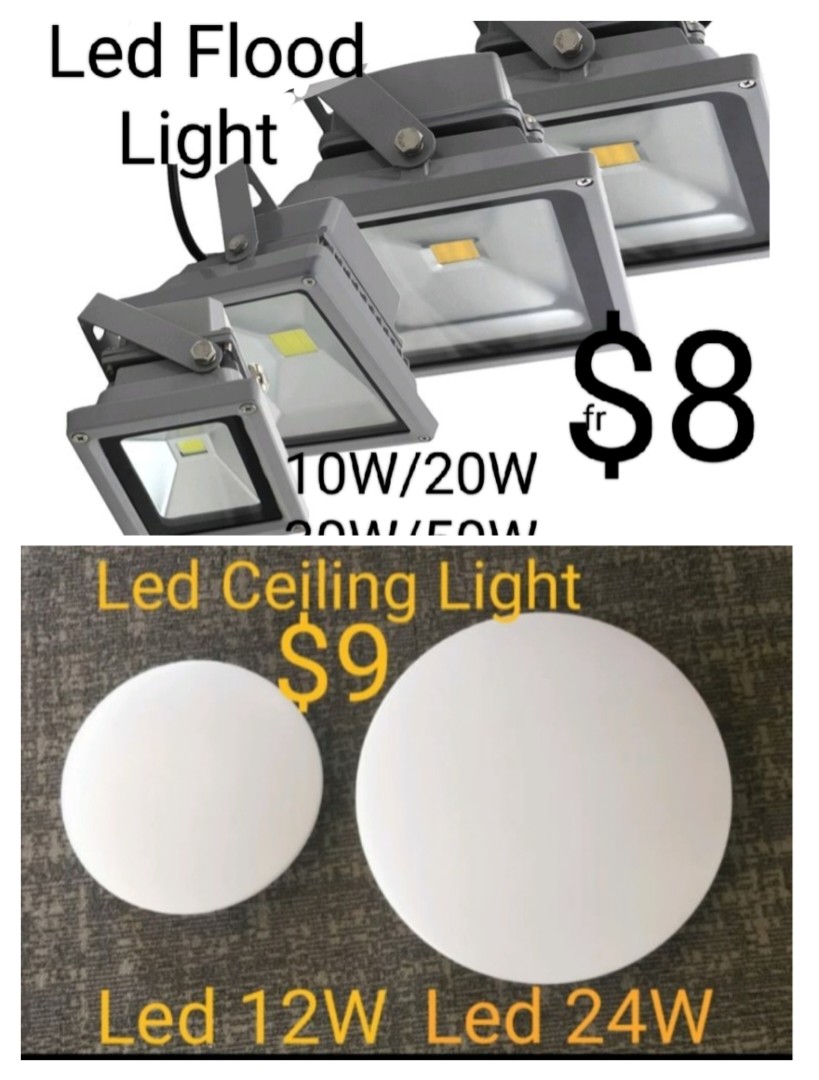 LED Ceiling Pendant Wall Flood Light, Furniture & Home Living, Lighting ...