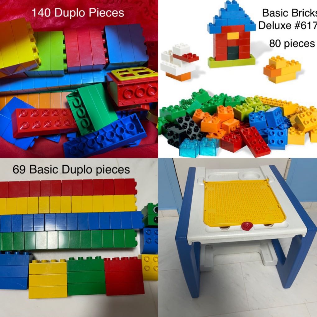 Lego bricks & table, Hobbies & Toys, Toys & Games on Carousell