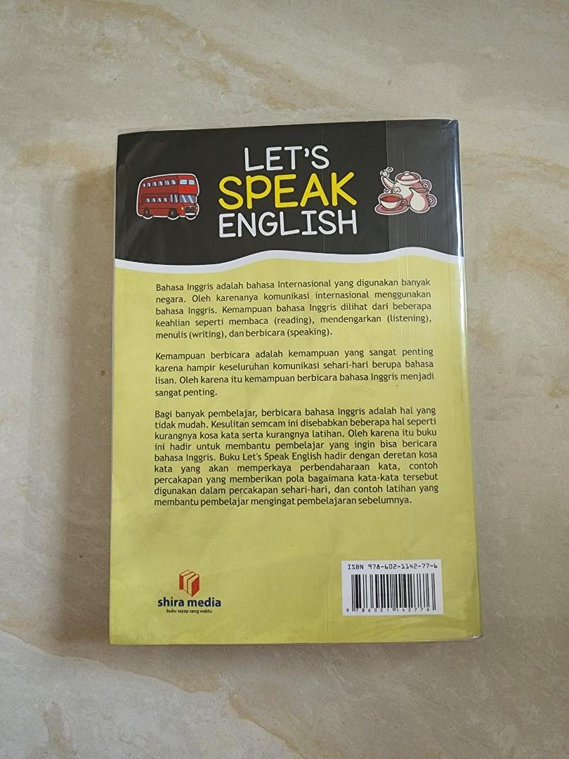 Lets Speak English / Buku Belajar Bahasa Inggris, Buku & Alat Tulis, Buku di Carousell