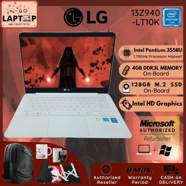 LG 13Z940-LT10K Laptop Intel Pentium 3558U 1.70GHz Processor Haswell Laptop | Windows 10 Home 64 ...