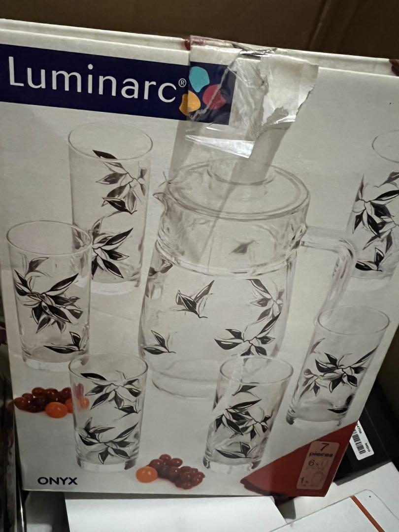 Luminarc glassware 6 pc glass only, Furniture & Home Living ...