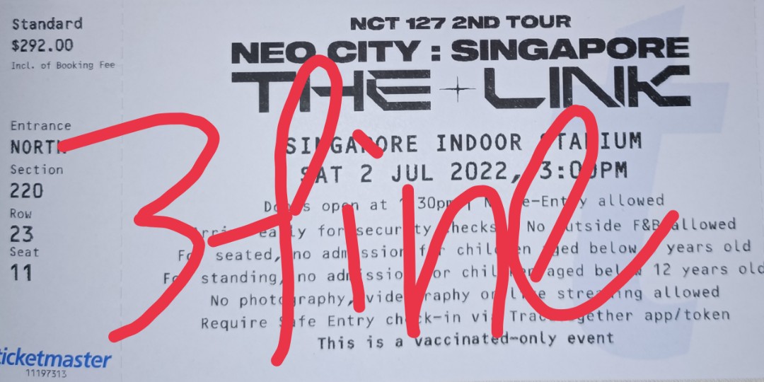 NCT 127 concert ticket, Tickets & Vouchers, Event Tickets on Carousell