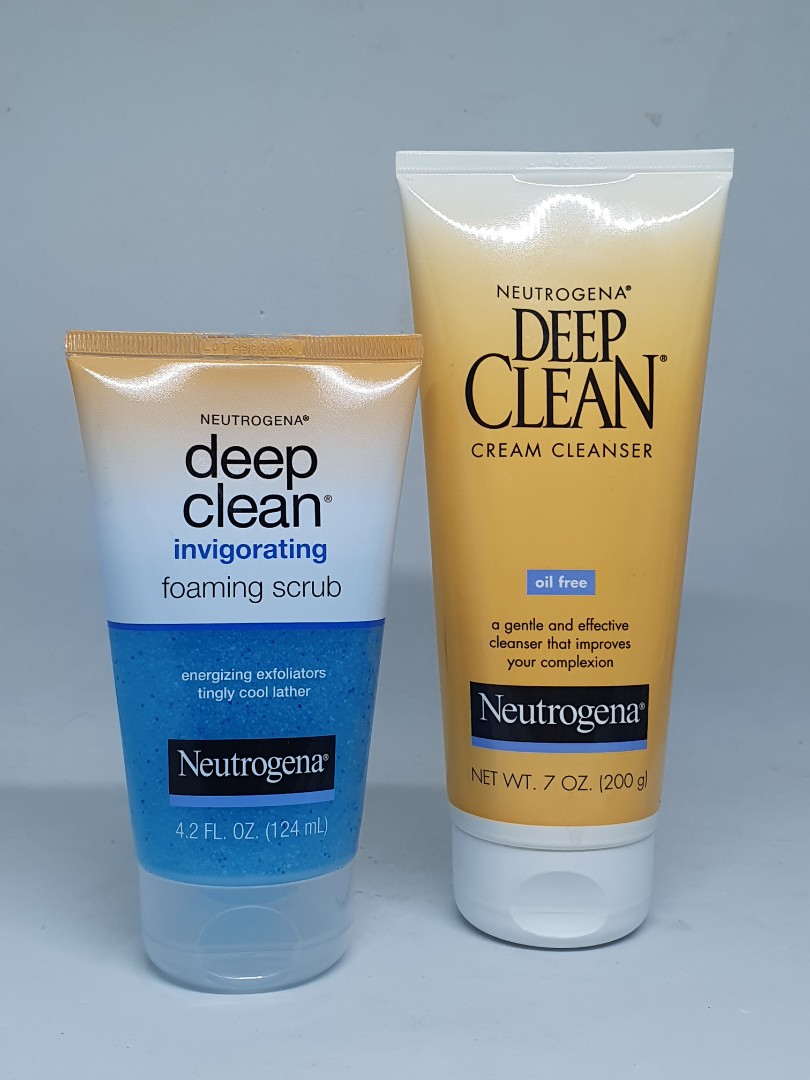 Neutrogena Deep Clean Facial Scrub and Facial Cleanser, Beauty ...