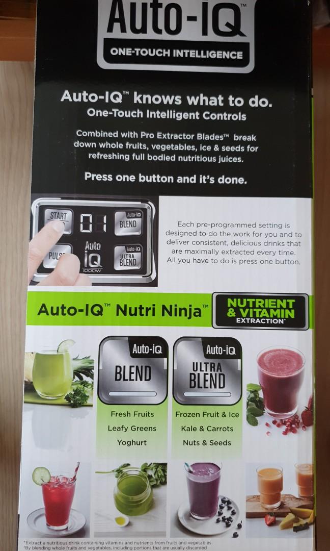 ( Sold) Ninja Auto IQ one touch intelligence blender, TV & Home Appliances, Kitchen Appliances ...