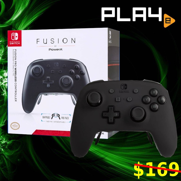 Nintendo Switch PowerA Fusion Pro Wireless Controller - Black (1461865 ...
