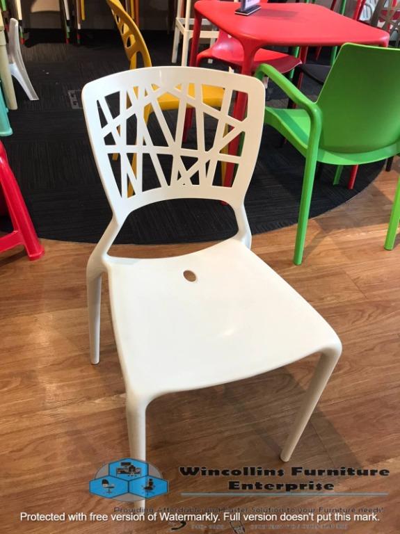 Pantry chair hard plastic stackable / chair, Furniture & Home Living ...